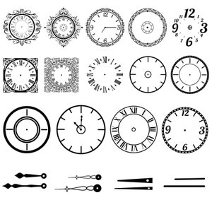 41 Clock Face SVG Bundle, Clock Svg, Clock Face Clipart, Clock Face ...