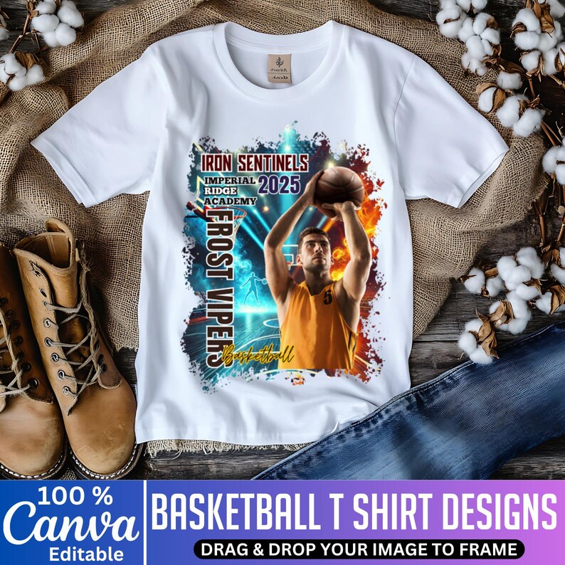 16 Basketball T Shirt Design Bundle, Basketball Game Editable Design ...