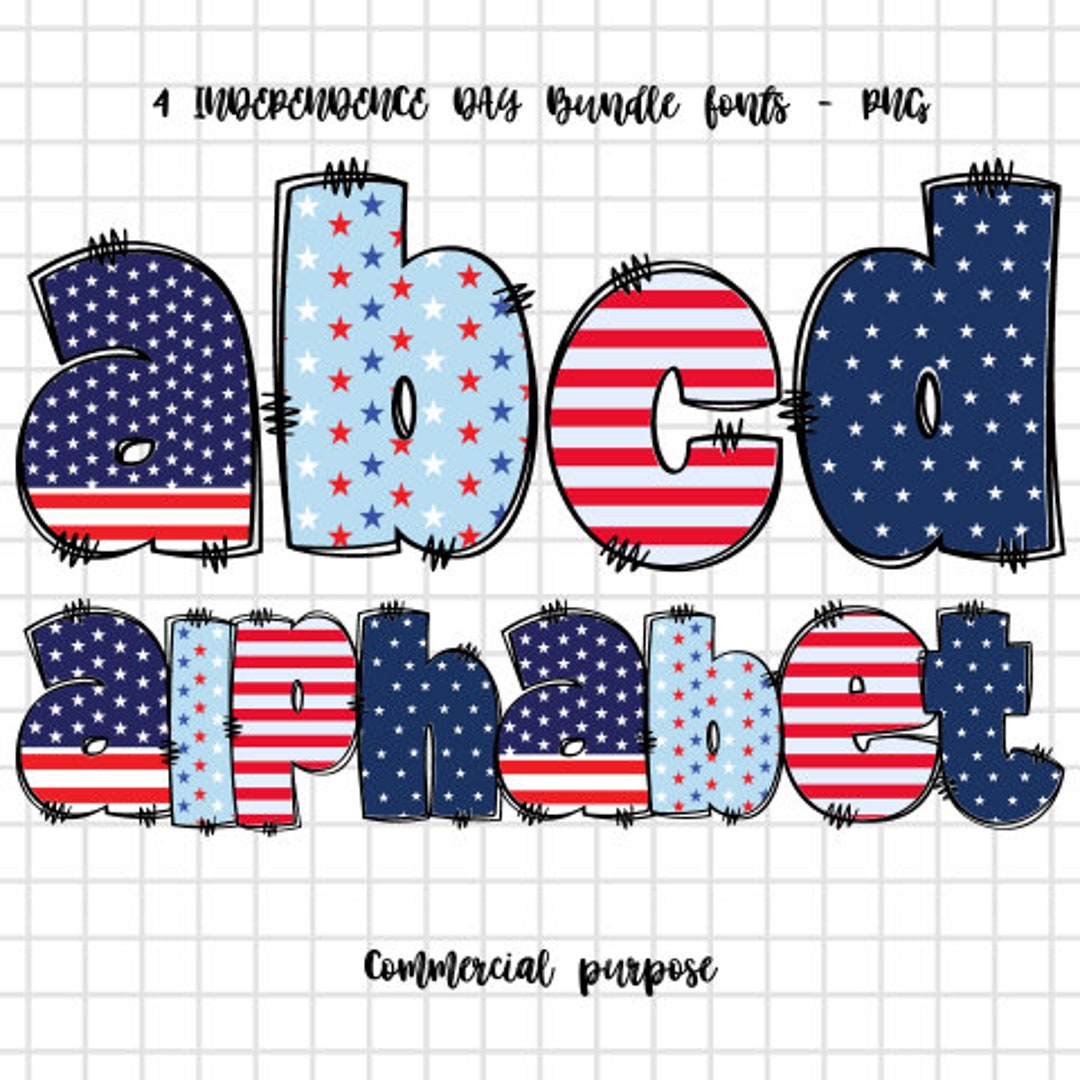 CUSTOM Name Kid 4th of July Bundle, 4th of July PNG Letters, Patriotic ...