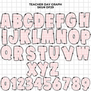 Back to School Doodle Alphabet Bundle, School Teacher, Alpha Doodle ...