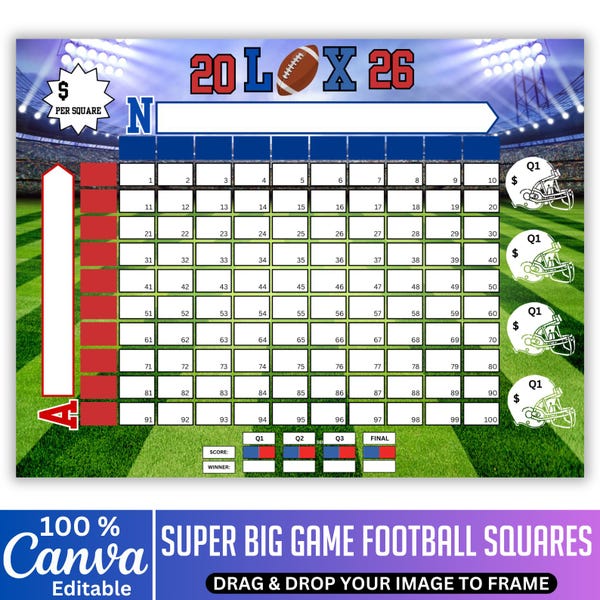 Super Bowl Flyer 2026 - Etsy