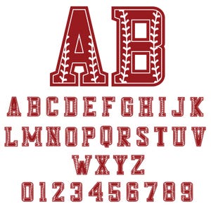 Baseball Alphabet SVG PNG, Baseball Letters Svg, Letters Numbers With ...
