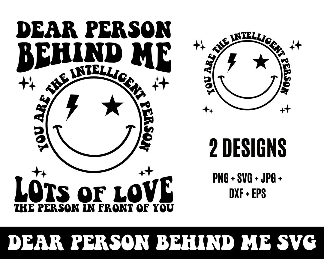 Dear Person Behind Me Svg Positive Quotes Svg You Matter - Etsy