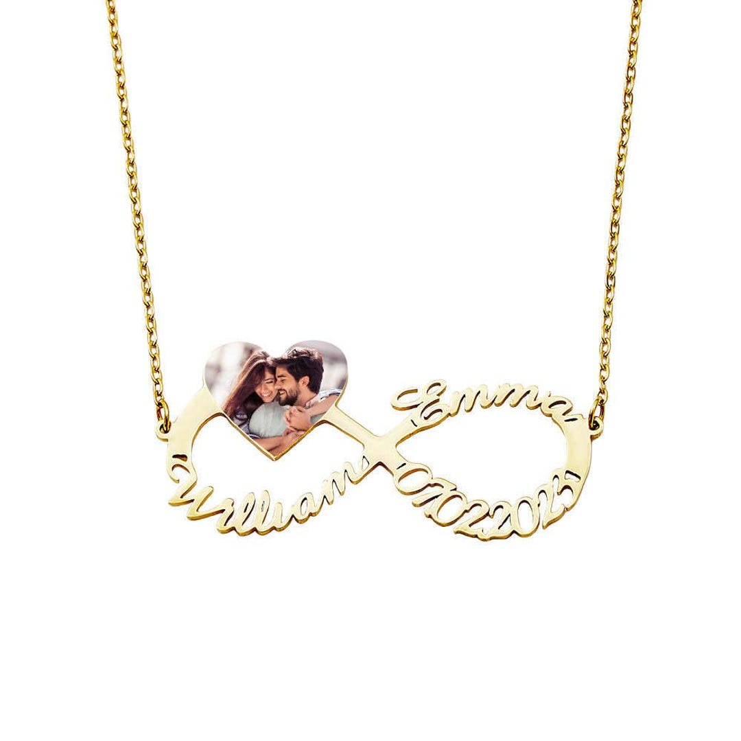 Personalized Name Necklace Custom Infinity Necklace Anniversary Wedding ...