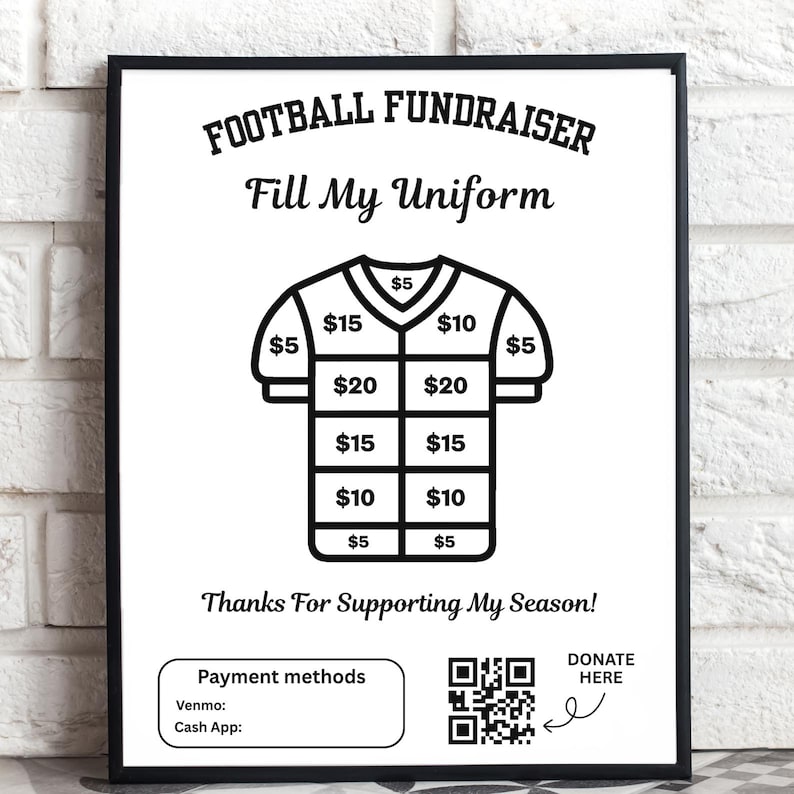 Football Fundraiser Canva Template, Football Pick a Date Calendar ...
