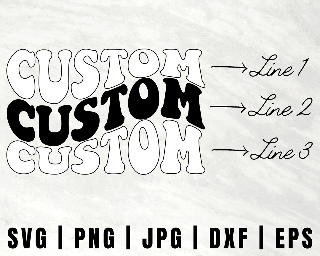 Letras onduladas personalizadas SVG, pedido personalizado SVG, letras ...