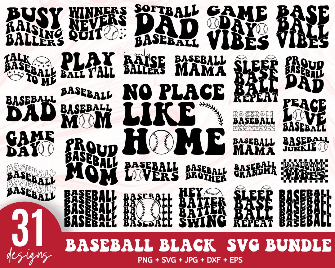 31 Retro Baseball SVG Bundle, Baseball Mom Svg, Summer Retro Svg ...