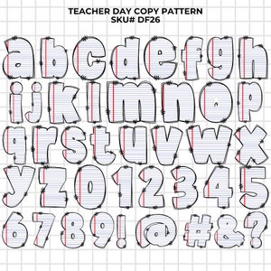 Back to School Doodle Alphabet Bundle, School Teacher, Alpha Doodle ...