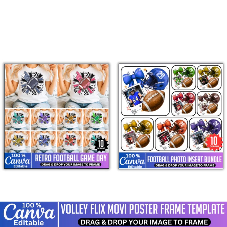 Football Poster Mega Bundle, Football T Shirt Designs, , Football ...