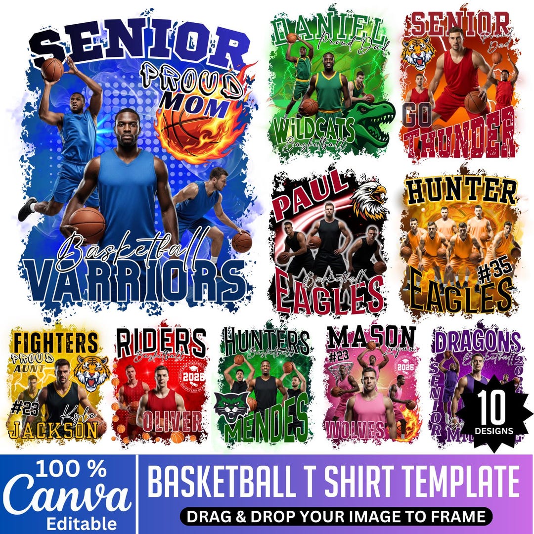 Basketball T Shirt Canva Template, Editable Basketball Shirts Design ...