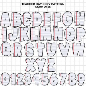 Back to School Doodle Alphabet Bundle, School Teacher, Alpha Doodle ...