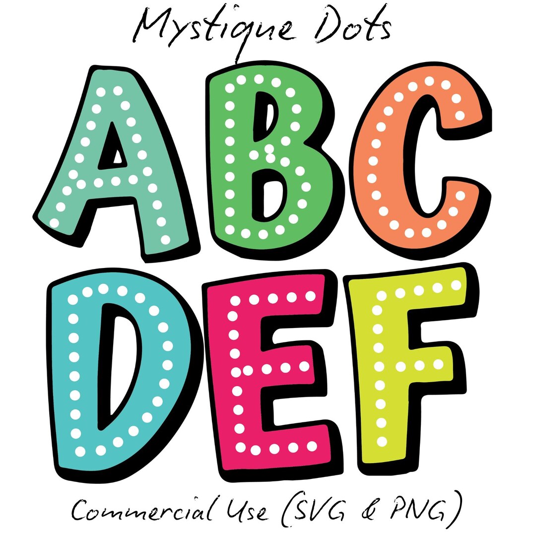 Marquee Alphabets PNG Bundle, Bright Alphabet Clipart Font, 6 Alpha ...