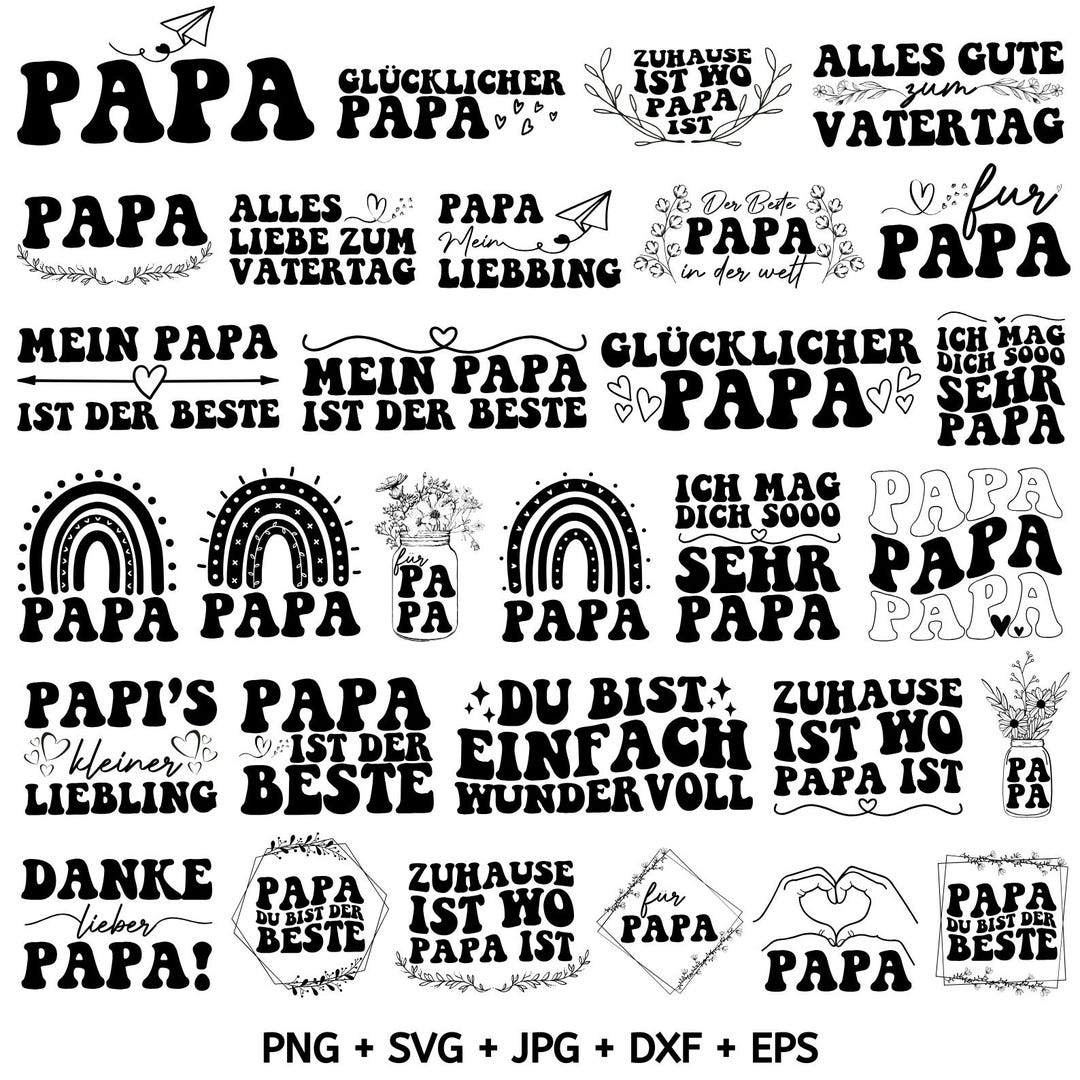 30 German Papa Plotter File, German Vatertag, Vatertags Svg, Papa Leben ...