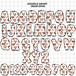 Leopard Print Doodle Alphabet Bundle, Animals Skin Alphabet Png, Animal ...