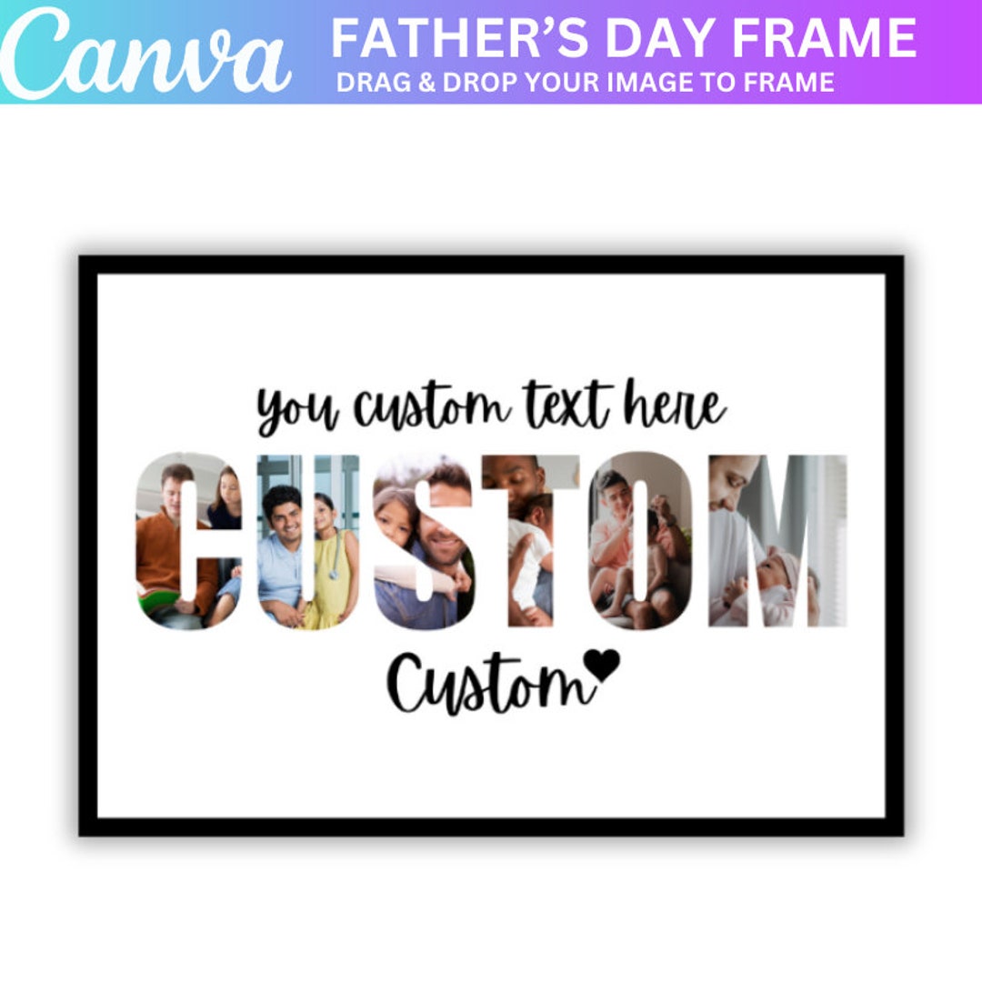 Canva Photo Collage, Daddy Canva Template, Father Photo Collage, Best ...
