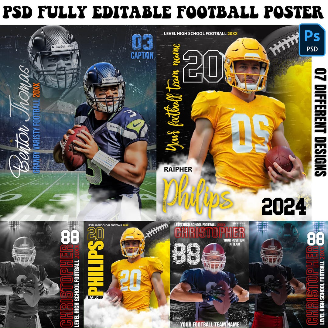 Photoshop Football Poster Templates, Football Photoshop Template ...