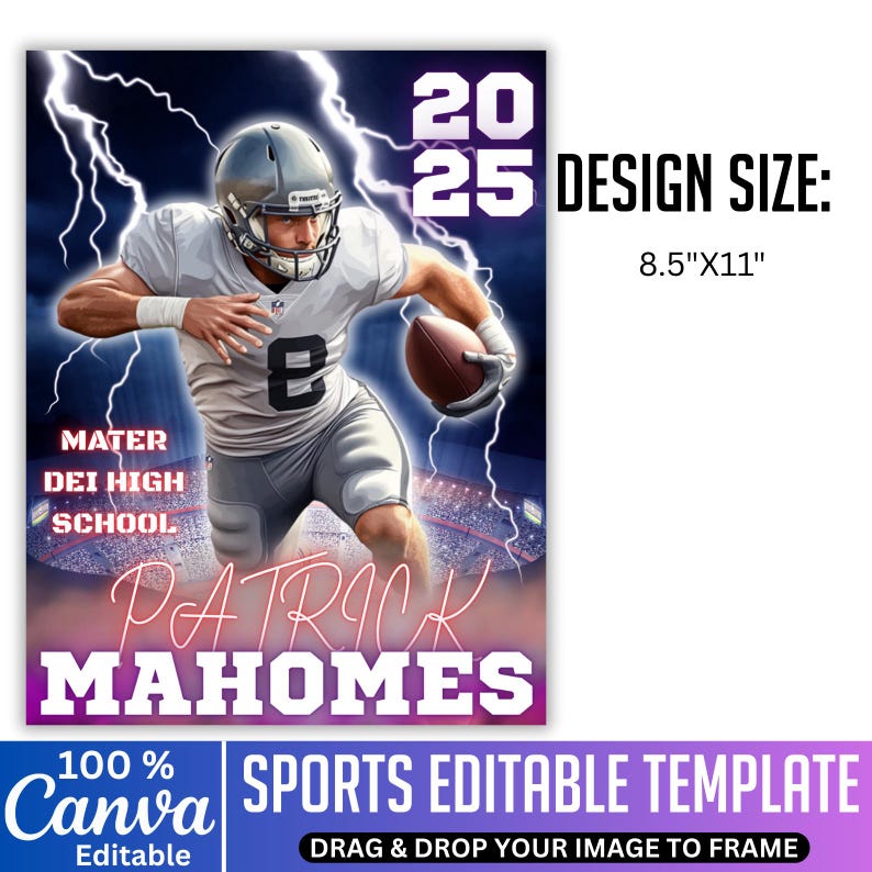 20 Sports Canva Template Bundle, Editable Sports Designs, Game Day ...