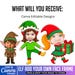 50 Christmas Elf Add Your Own Face Photo Frames Bundle, Santa, Elf Face ...
