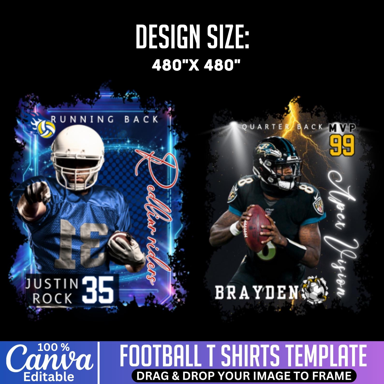 Canva Editable Football T Shirt Bundle, Football Game Day Designs ...