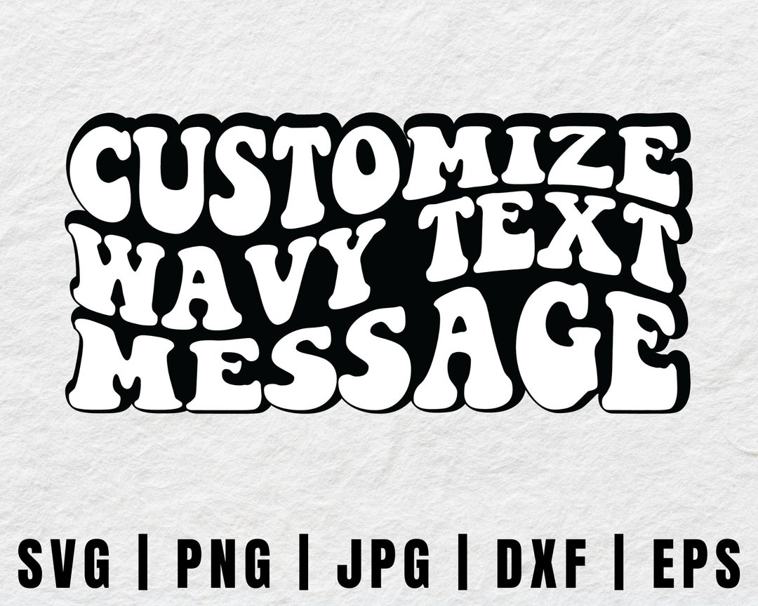 Custom Wavy Letters Svg Custom Wavy Fonts Customised Retro - Etsy