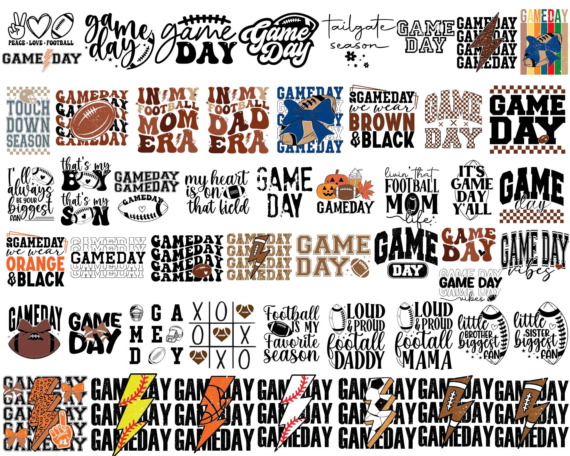53 Gameday Svg Bundle, Game Day Vibes Svg, Game Day Shirt Design ...