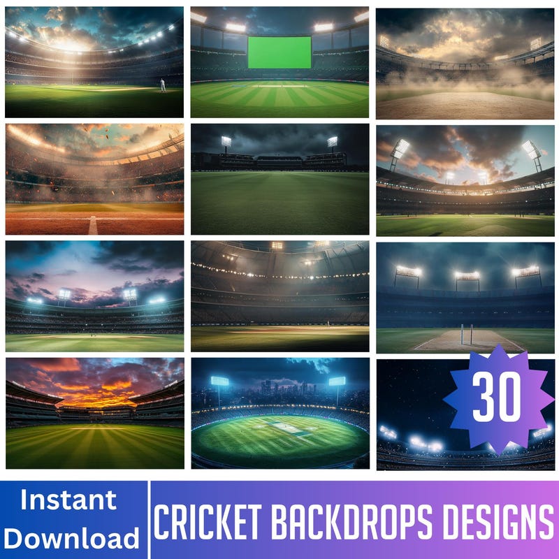 Cricket Backdrop - Etsy UK