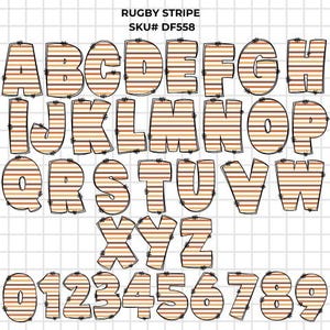 Stripes Pattern Alphabet Clipart, Stylish Sublimation Alphabet ...