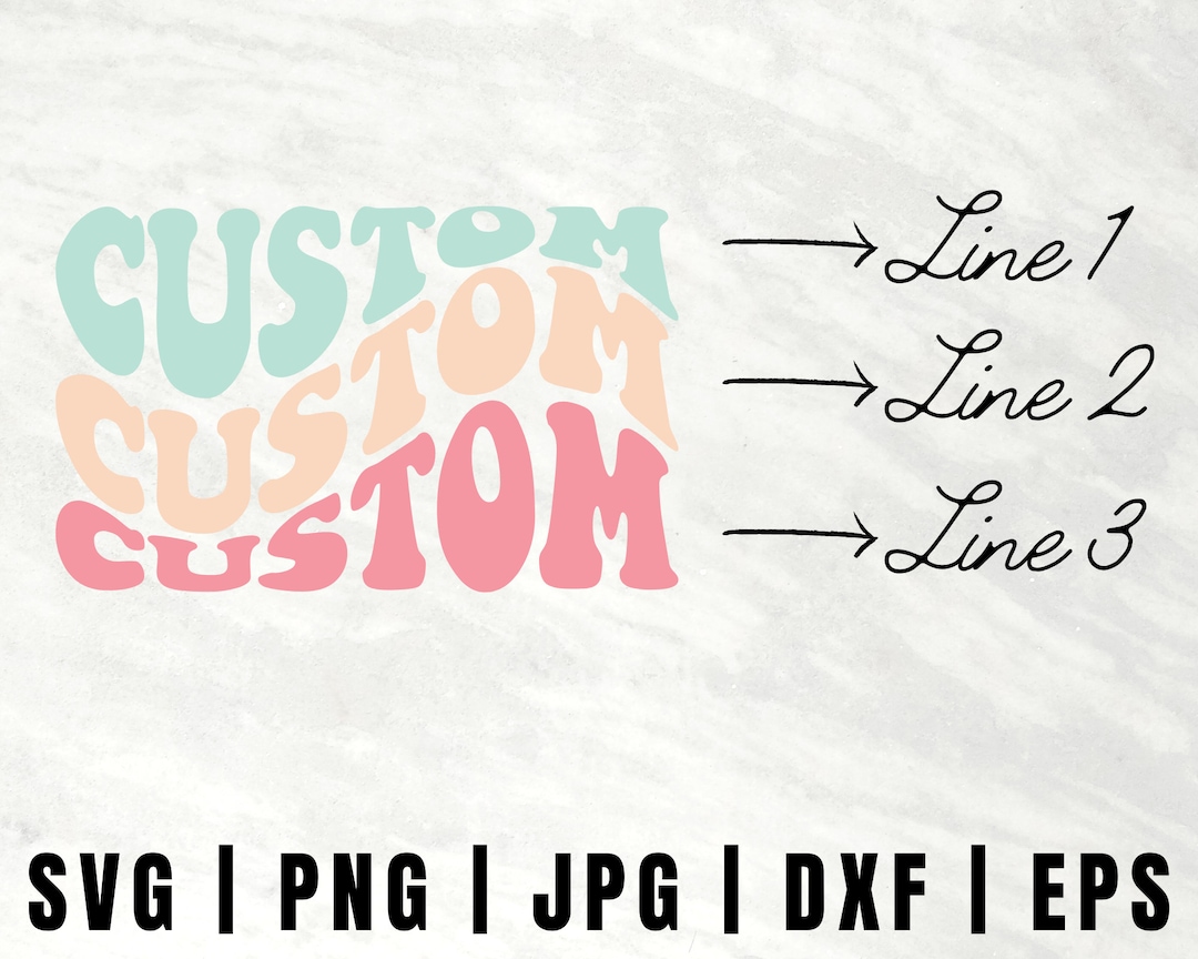 Letras onduladas personalizadas Svg cita de fuente de onda - Etsy México
