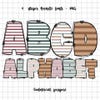Stripes Pattern Alphabet Clipart, Minimalist Striped Letters, Stylish ...