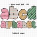 Stripes Pattern Alphabet Clipart, Minimalist Striped Letters, Stylish ...