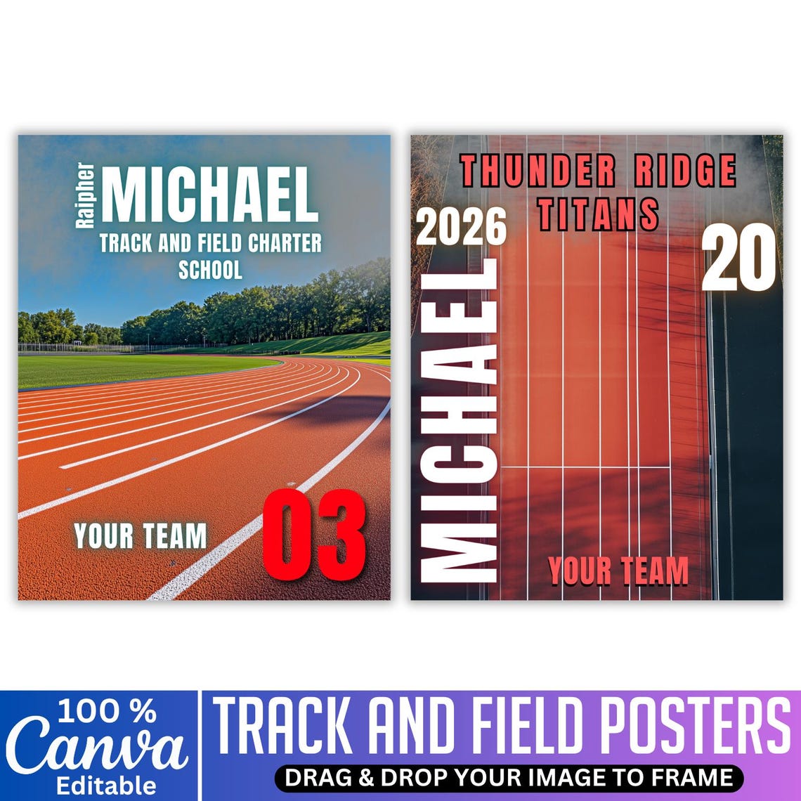 Track and Field Posters Template, Canva Editable Track Sports ...