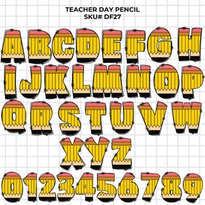 Back to School Doodle Alphabet Bundle, School Teacher, Alpha Doodle ...