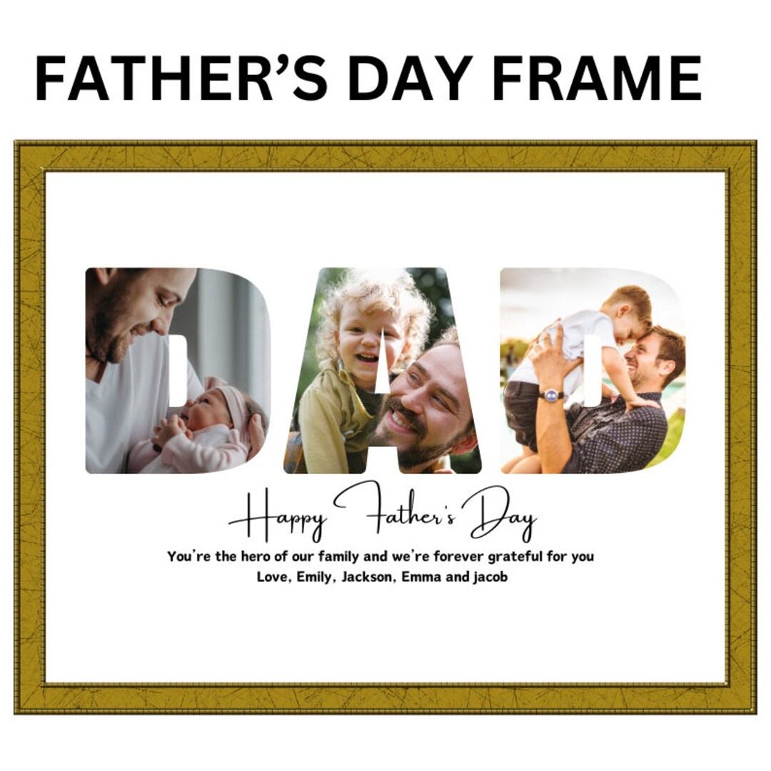 Canva Photo Collage, DIY Canva Template, Dad Photo Collage ...