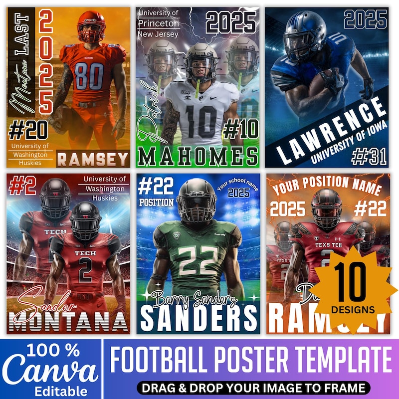 Senior Football Poster - Etsy