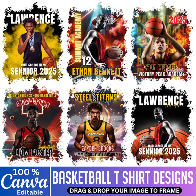 16 Basketball T Shirt Design Bundle, Basketball Game Editable Design ...