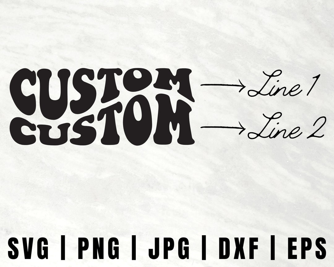 Custom Wavy Letters Svg, Wave Font Quote, Custom Wavy Stacked SVG ...
