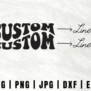 Custom Wavy Letters Svg, Wave Font Quote, Custom Wavy Stacked SVG ...