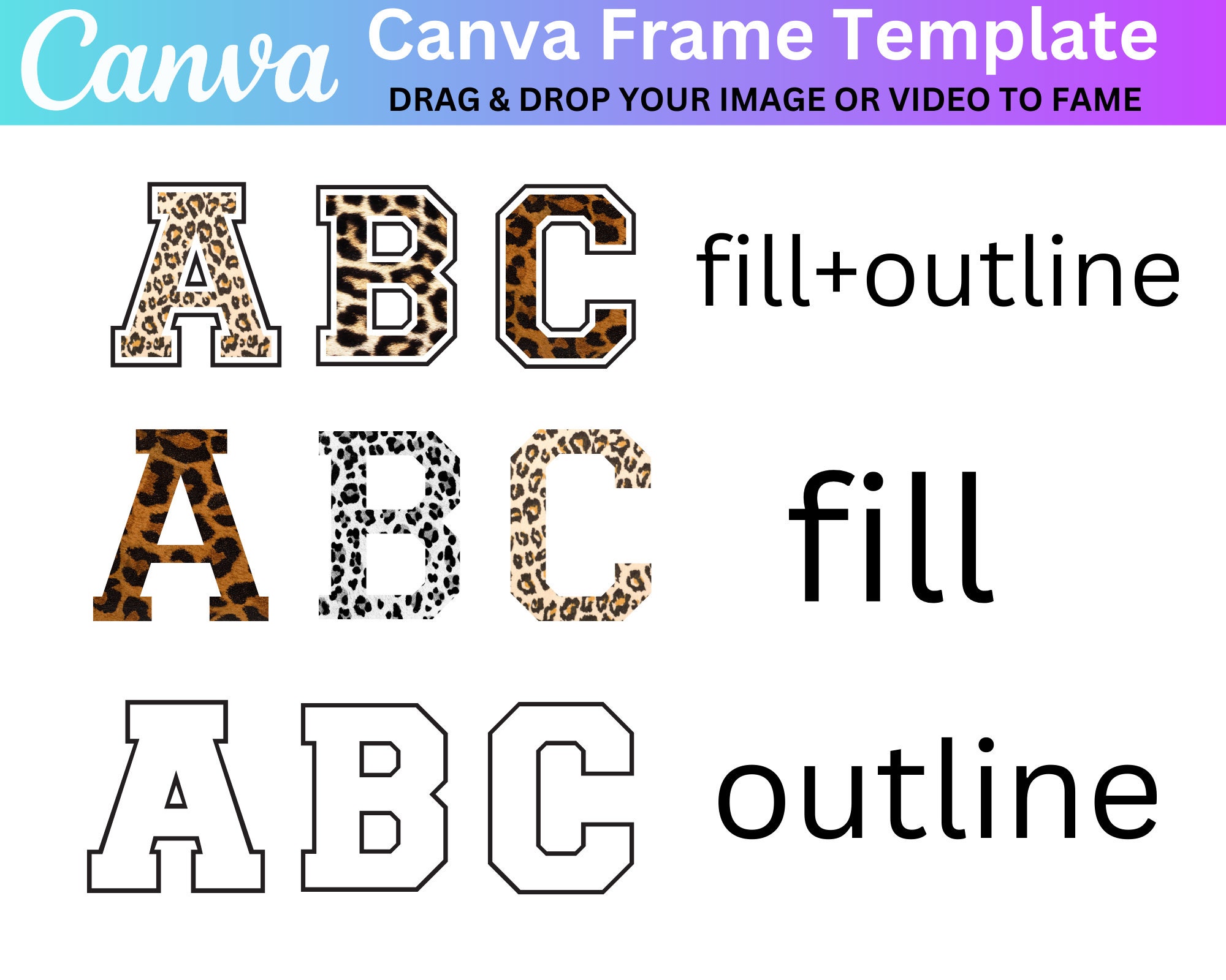 Canva Frame Alphabet, Canva Frame Varsity Letters, Varsity Font, Jersey ...