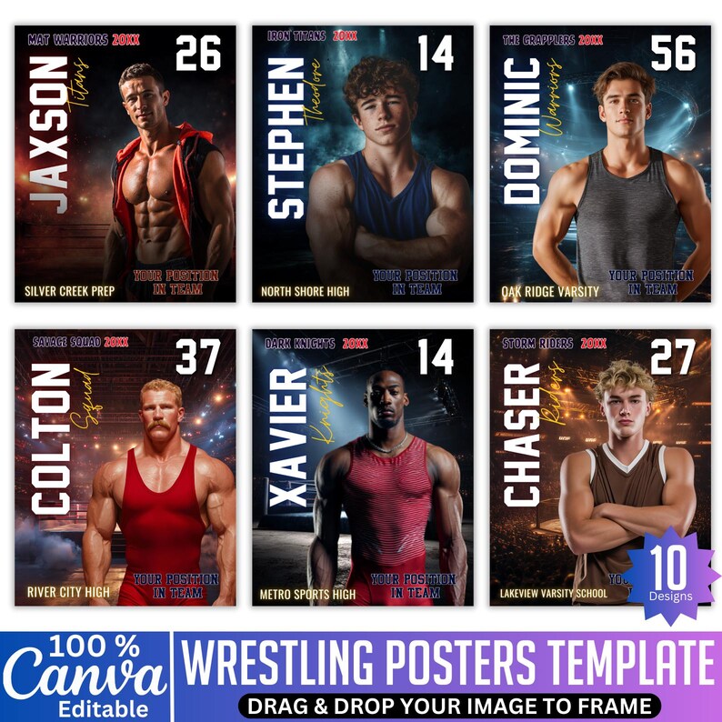 Wrestling Poster Canva Template, Editable Wrestling Banner Sports ...