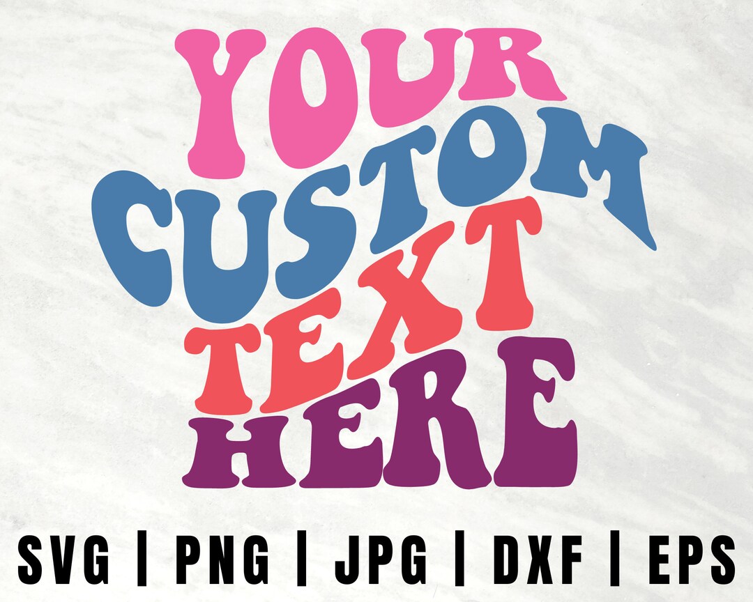 Retro Wavy Text Svg Wavy Stacked Svg Custom Wavy Retro Svg - Etsy Australia