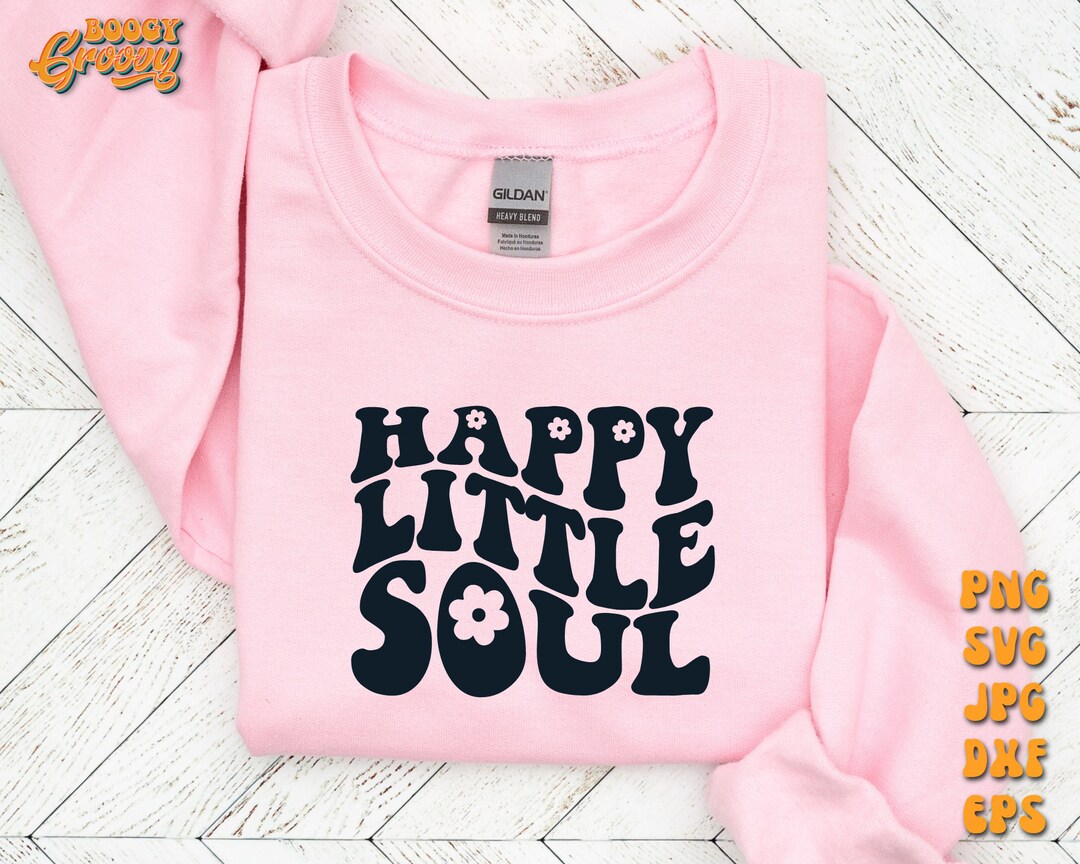 Happy Little Soul Svg, Retro Toddler SVG, Baby Sayings Svg, Kid Shirt ...
