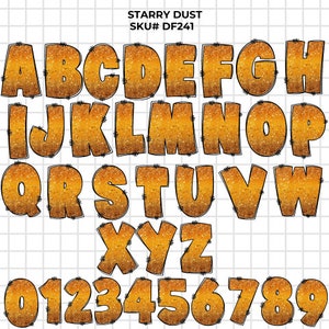 Glitter Doodle Alphabet Bundle, Alpha Pack Sublimation, Faux Glitter ...