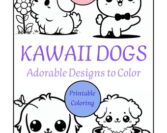 25 Kawaii Dog Coloring Pages, Kawaii Dogs, Printable Coloring Pages ...