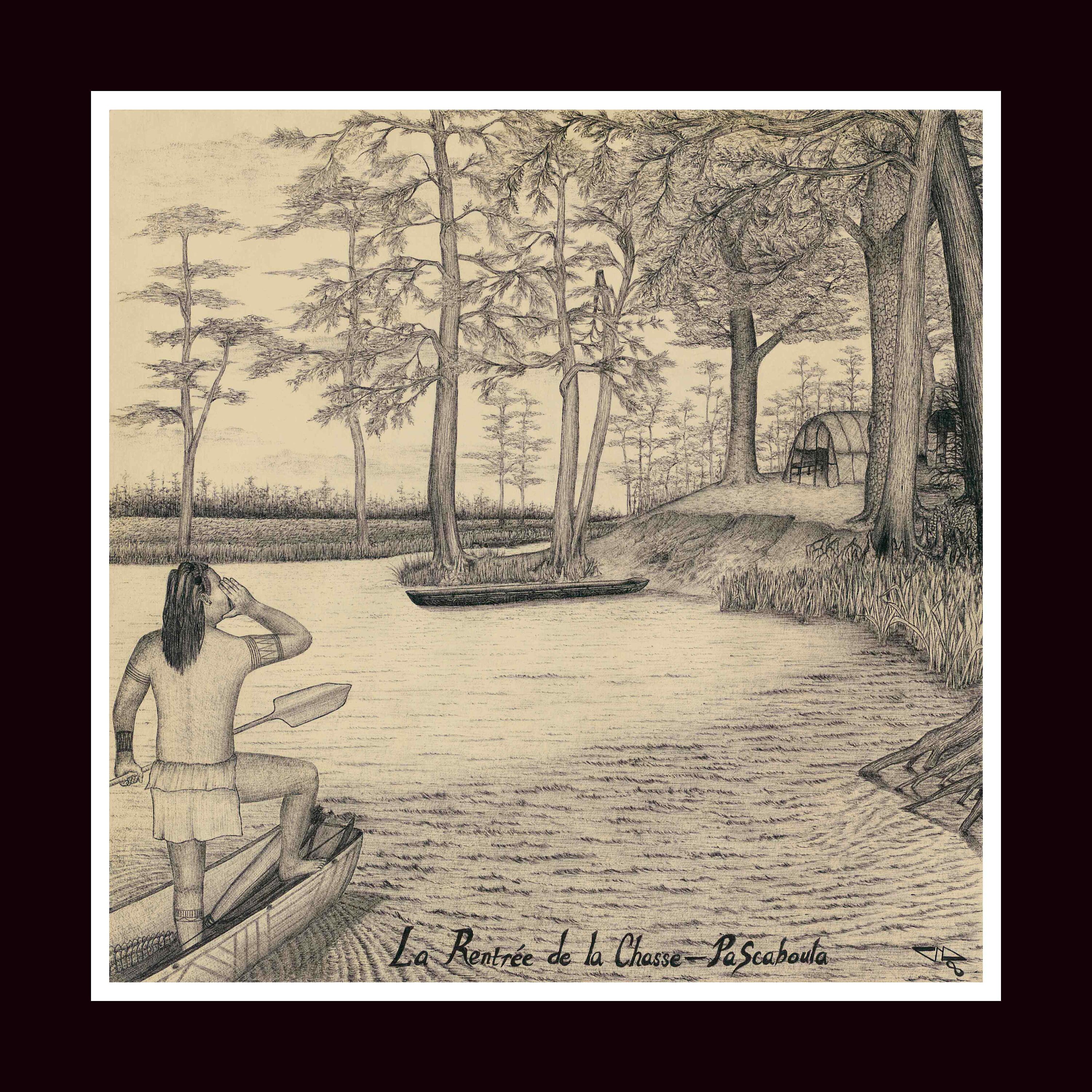 Native American Art Print, Southeastern Indian Print, Pascagoula Indian ...