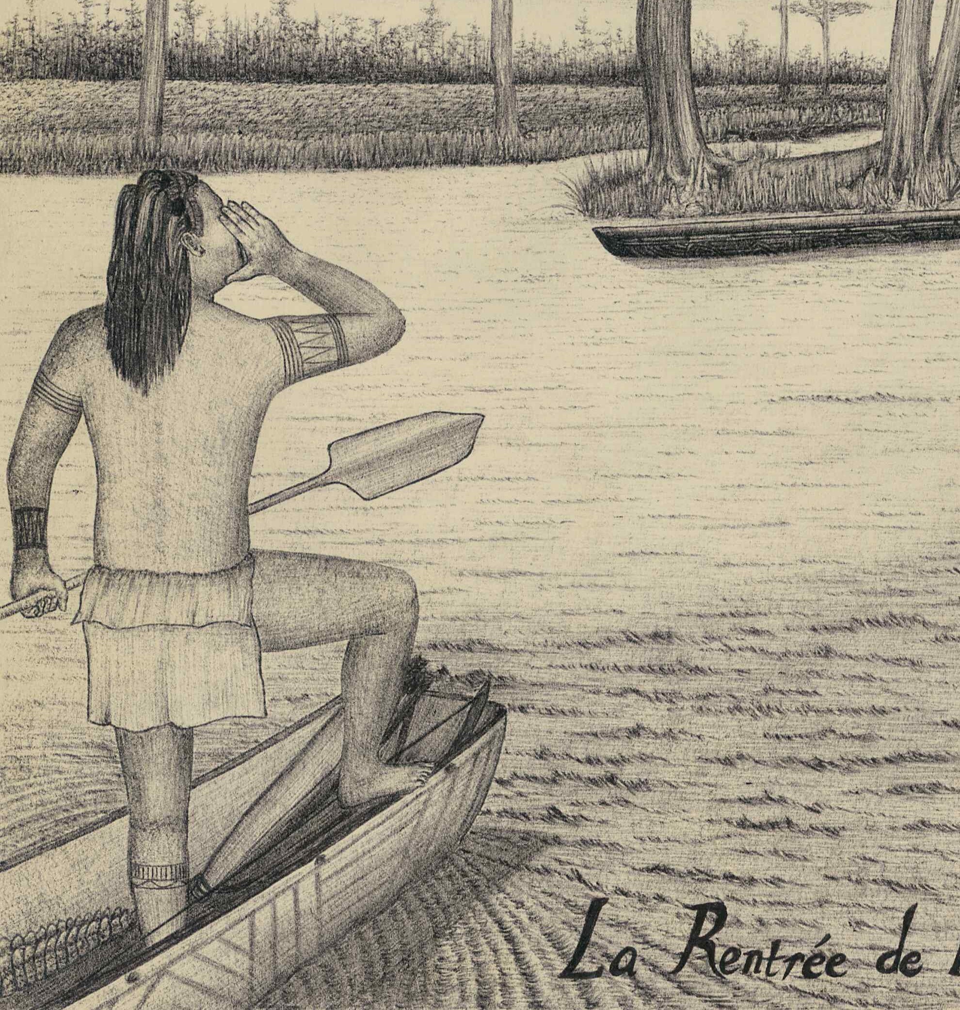 Native American Art Print, Southeastern Indian Print, Pascagoula Indian ...