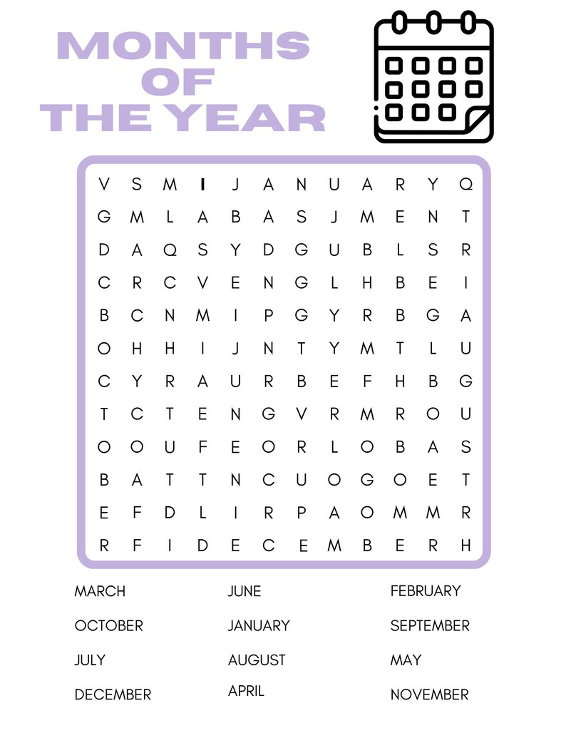 Wordsearch Booklet - Digital Download - Etsy