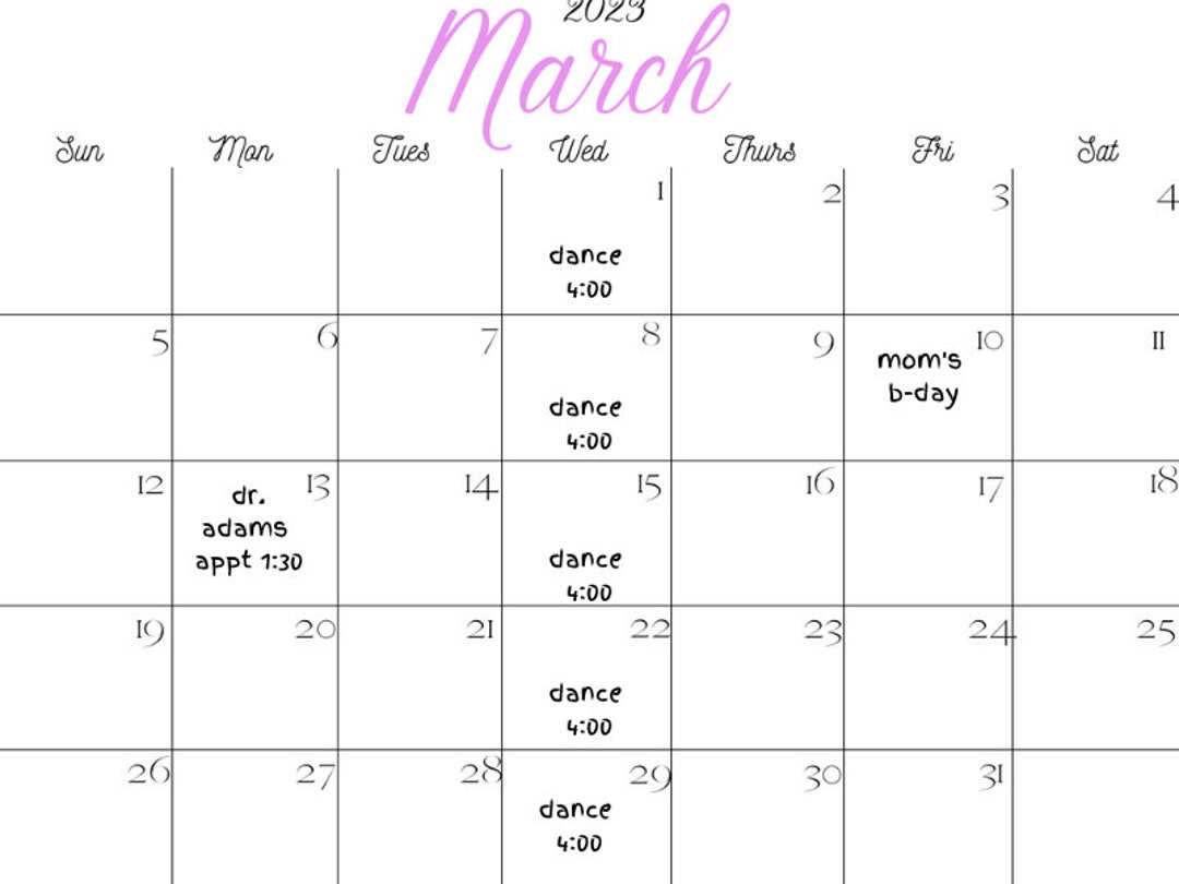 Printable 2023 Calendar - Daily Note Sheets - Etsy