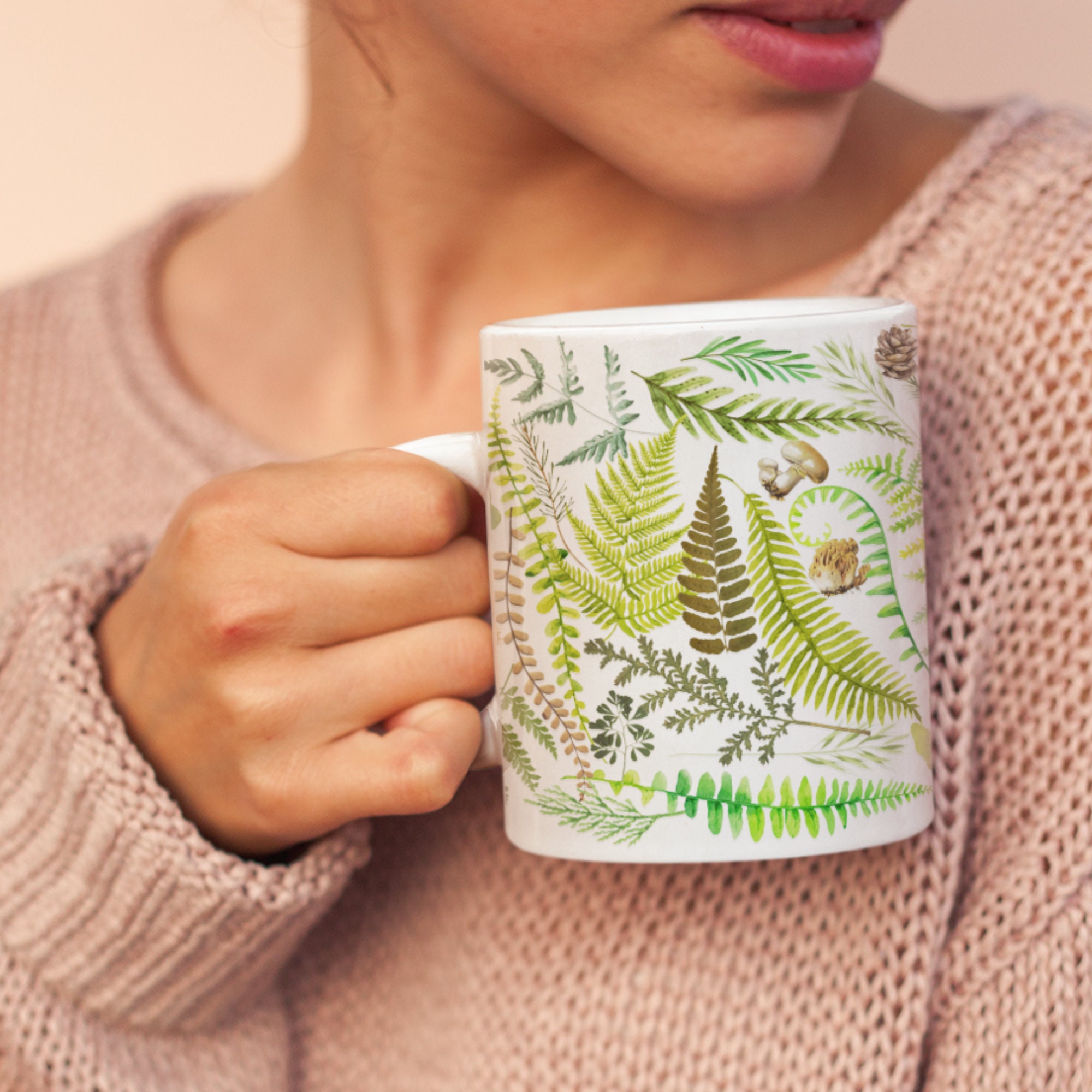 Fern Mug Plant Mug PNW Gift Ferns Nature Gift Pacific - Etsy