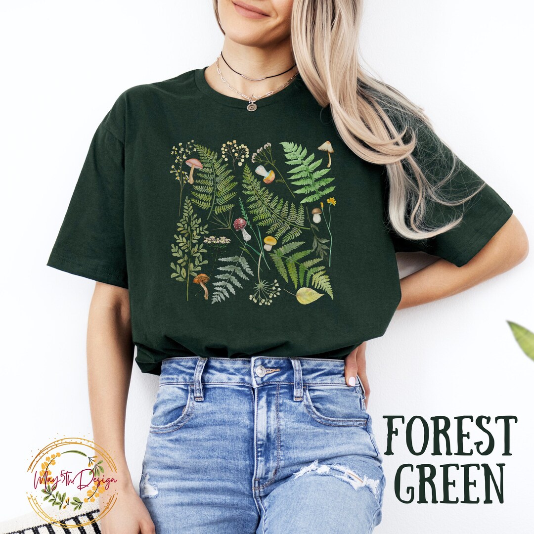Fern Shirt, Plant Shirt, Fern Gift, Vintage Botanical Flower Garden ...