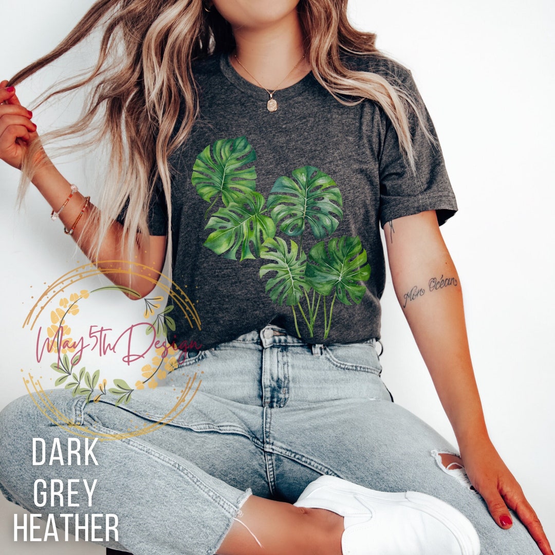 Monstera Leaf Shirt Gift for Plant Mom Plant Shirt Men Monstera Albo ...